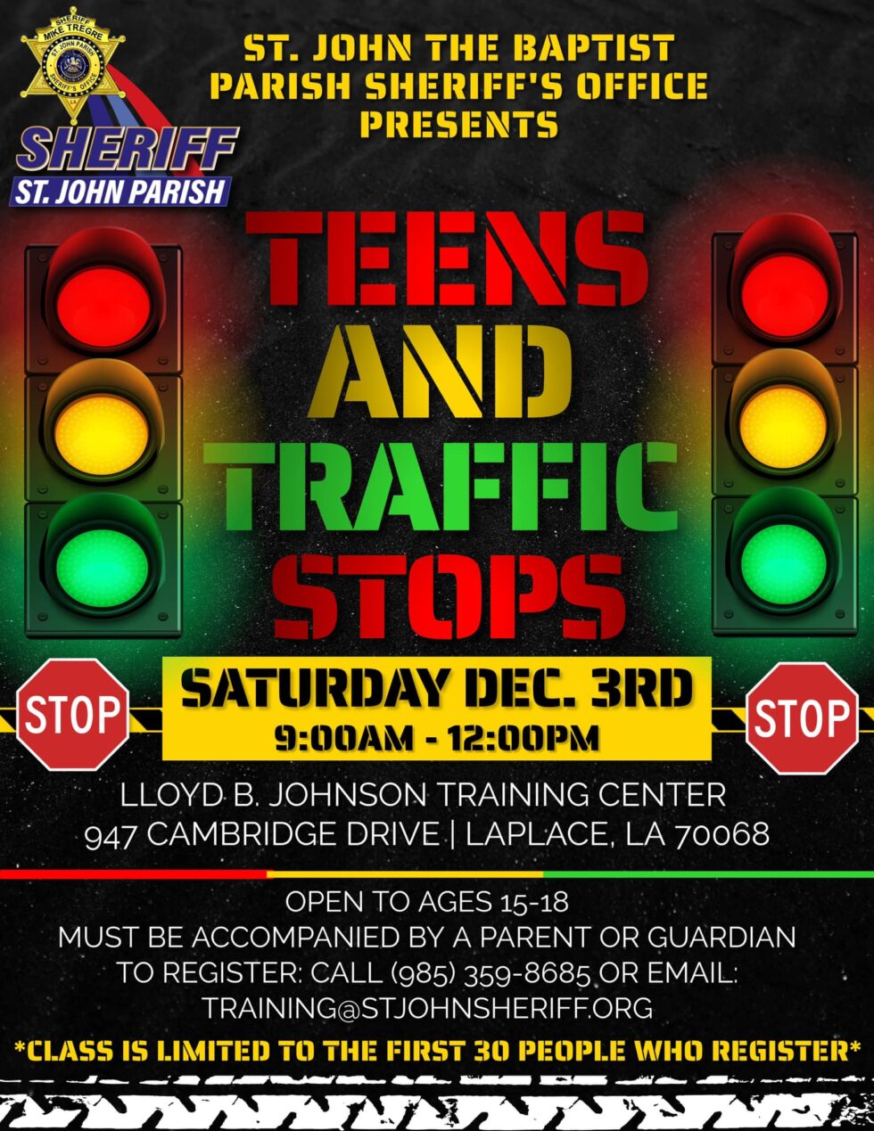Teens and Traffic Stops | St. John Parish Sheriff's Office